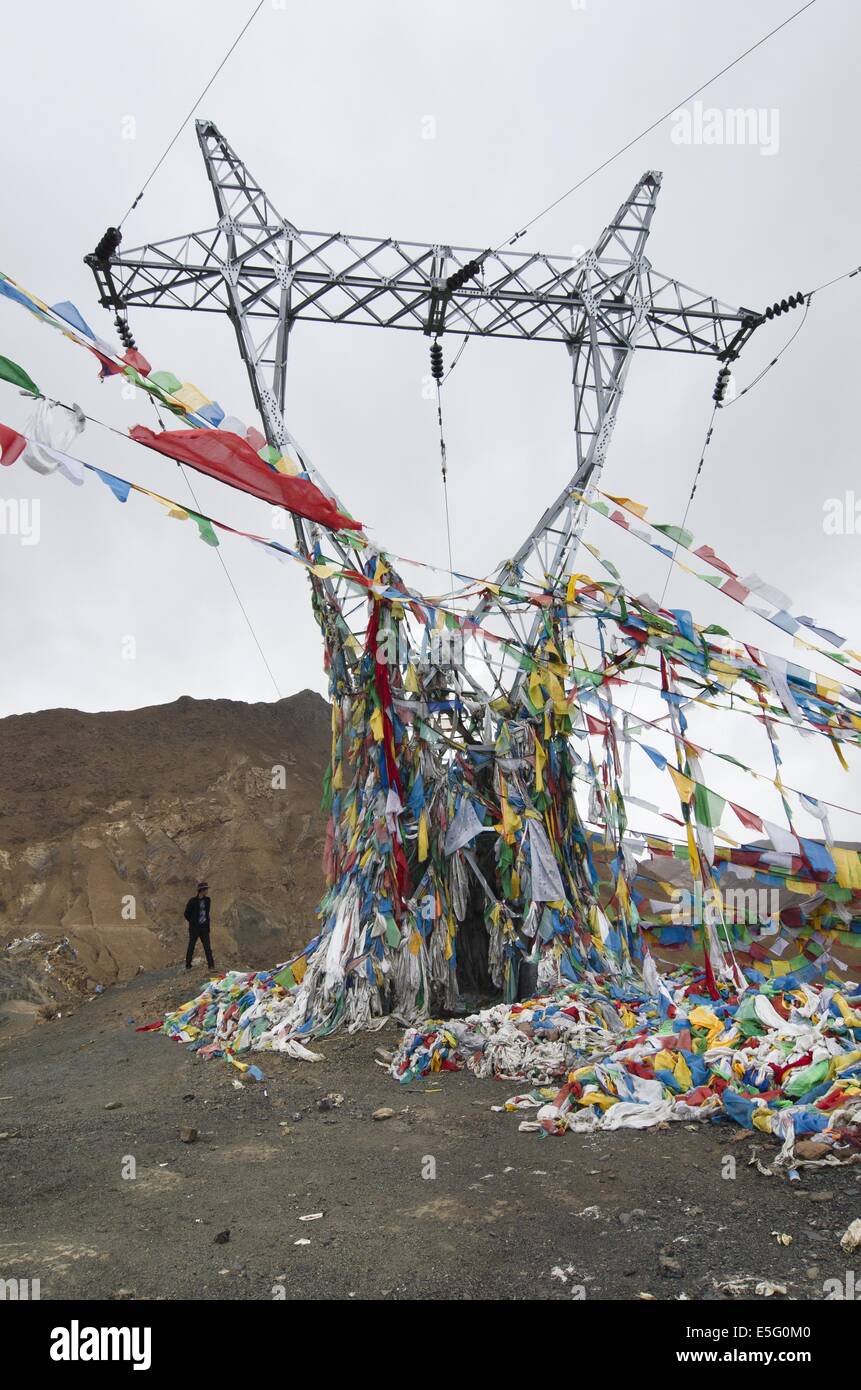 Prayer flag pole hi-res stock photography and images - Alamy
