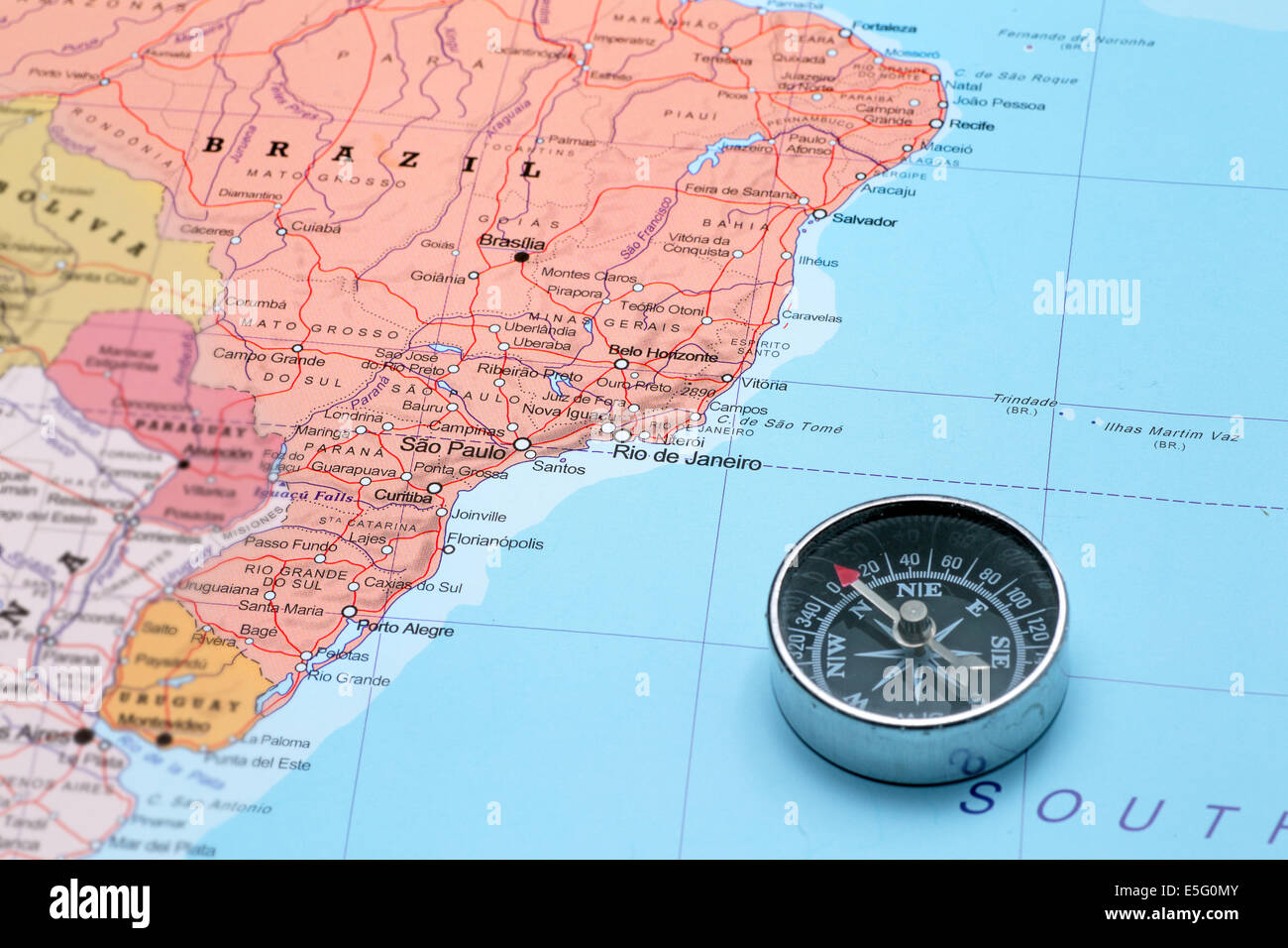 Brazil map tourism hi-res stock photography and images - Alamy