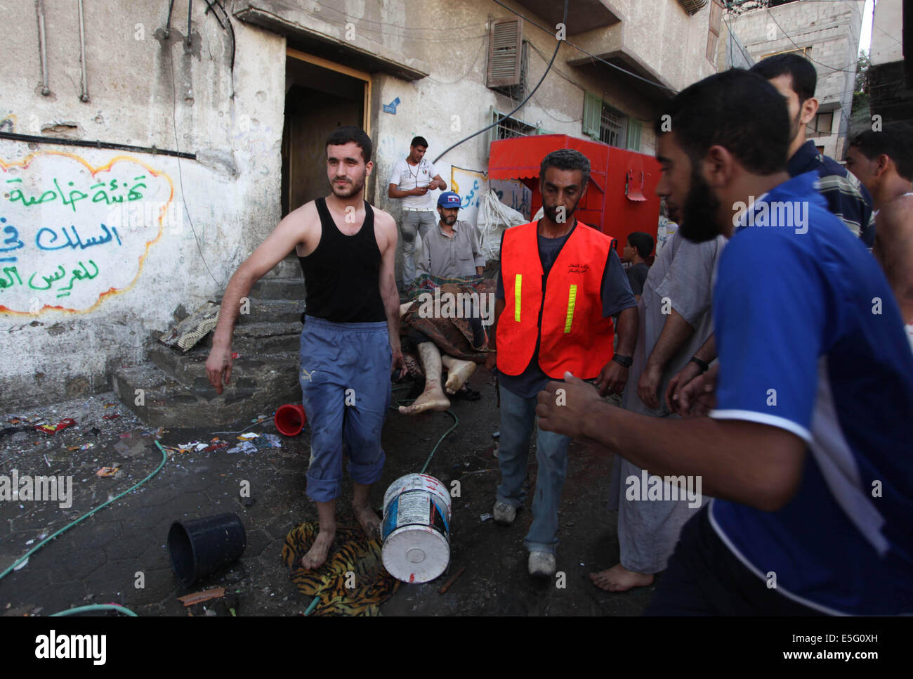 Gaza City, Gaza Strip, Palestinian Territory. 30th July, 2014 ...