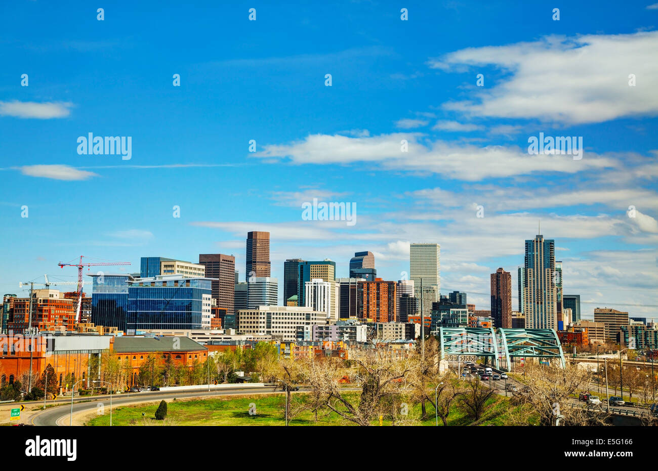 Downtown Denver cityscape on a sunny day Stock Photo - Alamy