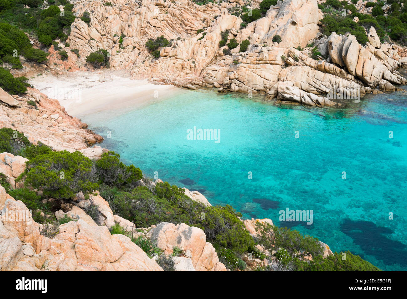 Beach of Cala Coticcio in Caprera island, Sardinia, Italy Stock Photo ...