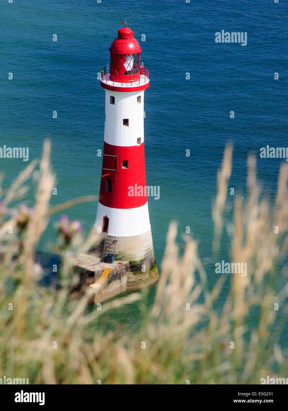 Beachy Head lighthouse at Eastbourne Stock Photo - Alamy