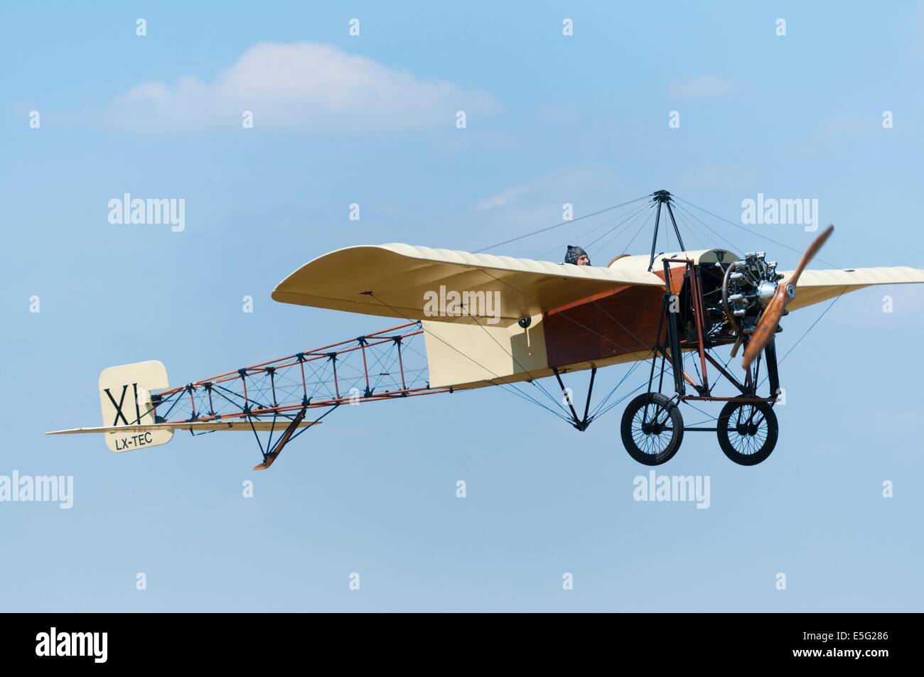 Replica of old plane Bleriot XI, France Stock Photo - Alamy