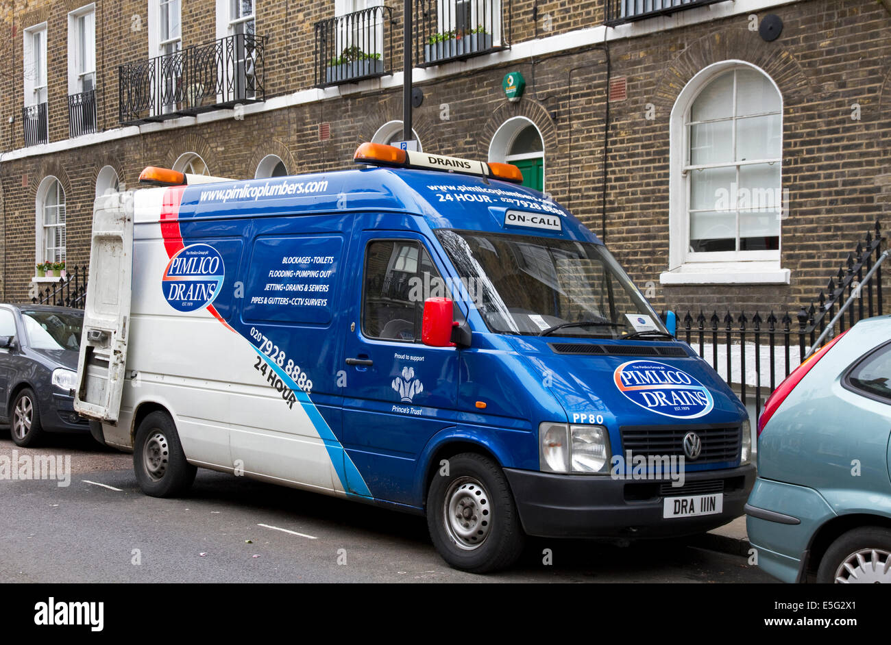 Pimlico plumbers vans hi-res stock photography and images - Alamy