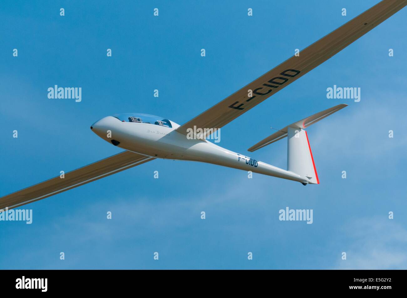 Glider plane Duo Discus flying, France Stock Photo - Alamy