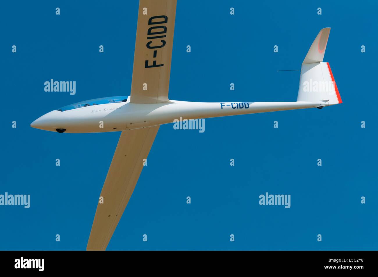 Glider plane Duo Discus flying, France Stock Photo - Alamy