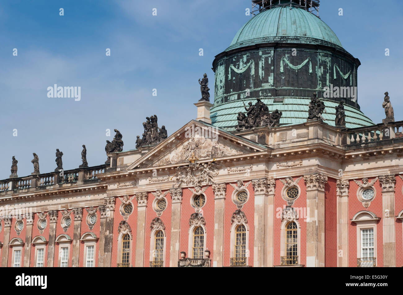 Germany, Brandenburg, Potsdam, Sanssouci, Neues Palais Castle Stock ...