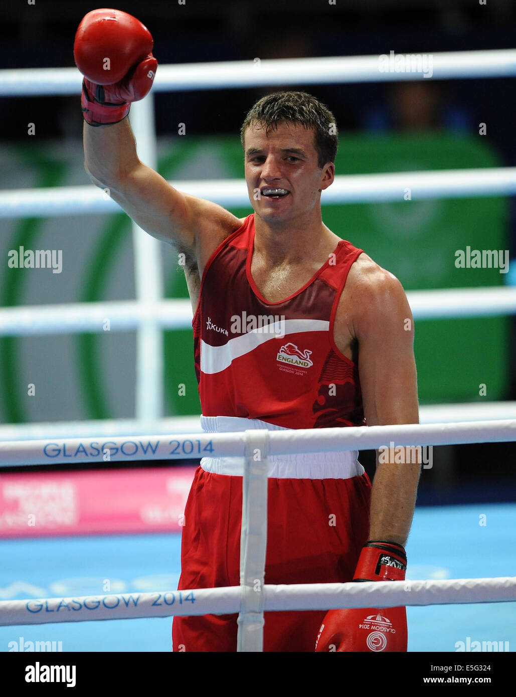 ANTONY FOWLER CELEBRATES WIN ENGLAND SECC GLASGOW SCOTLAND 30 July 2014 ...