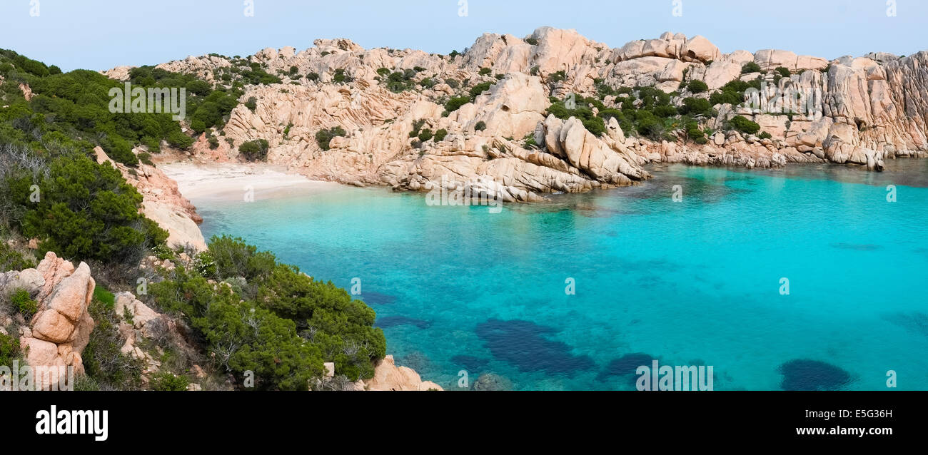 Beach of Cala Coticcio in Caprera island, Sardinia, Italy Stock Photo ...