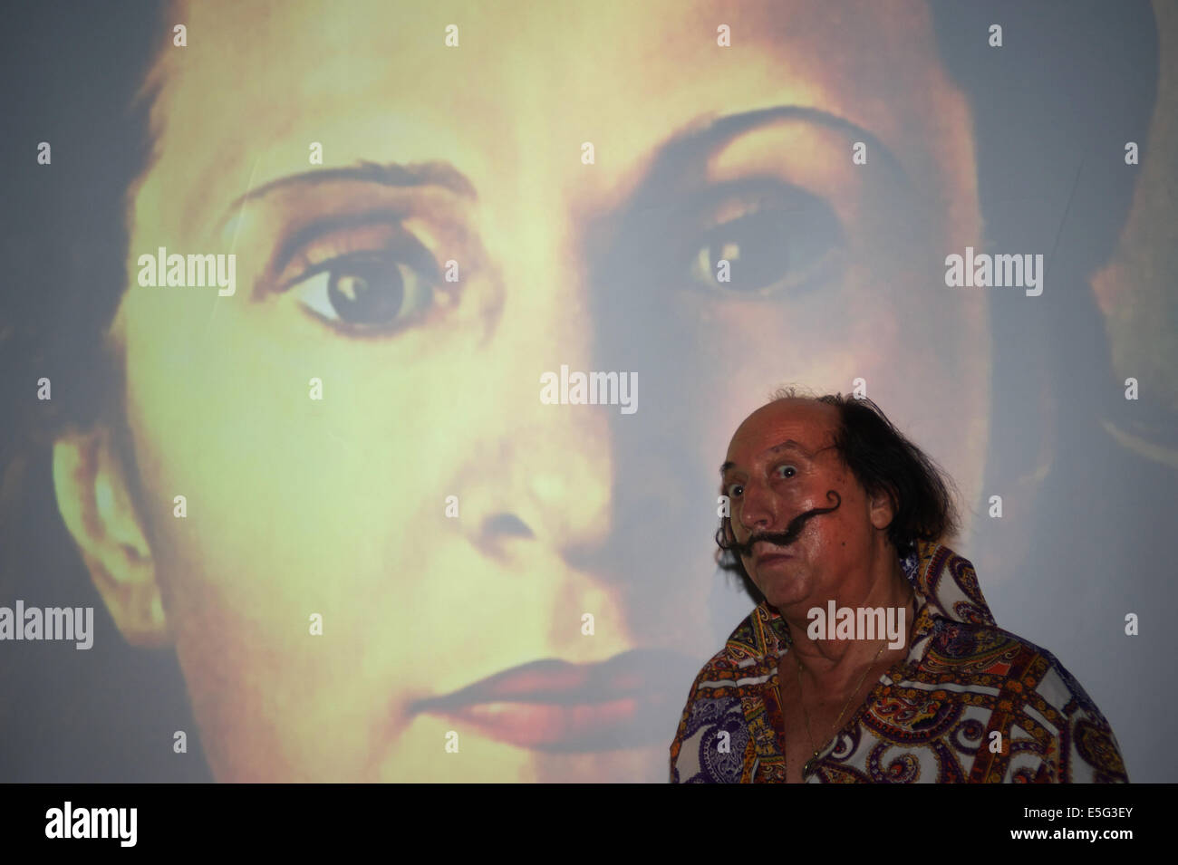 Moscow, Russia. 30th July, 2014. Man personate Salvador Dali during ...