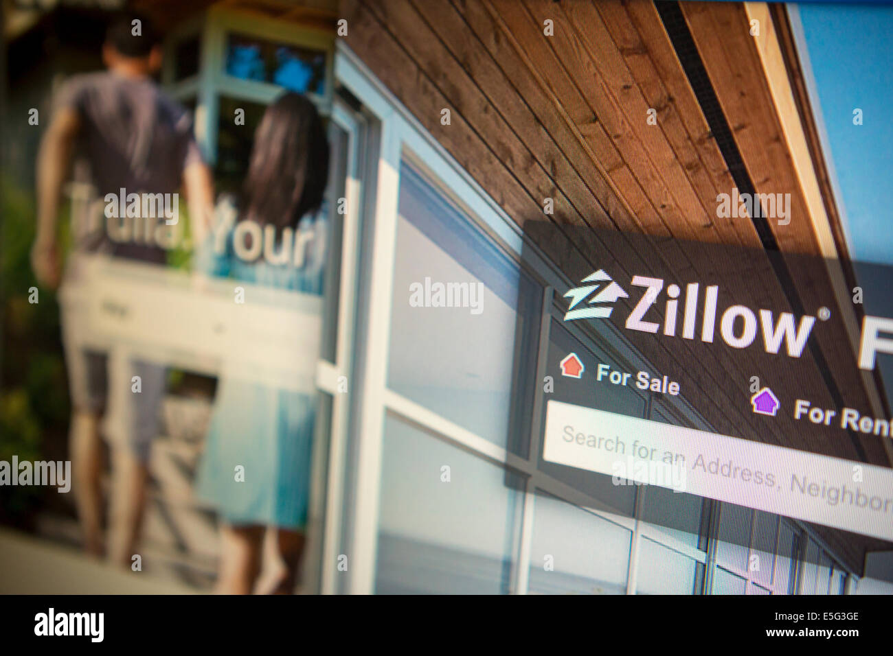 The real estate websites of Zillow and Trulia are seen on a computer ...