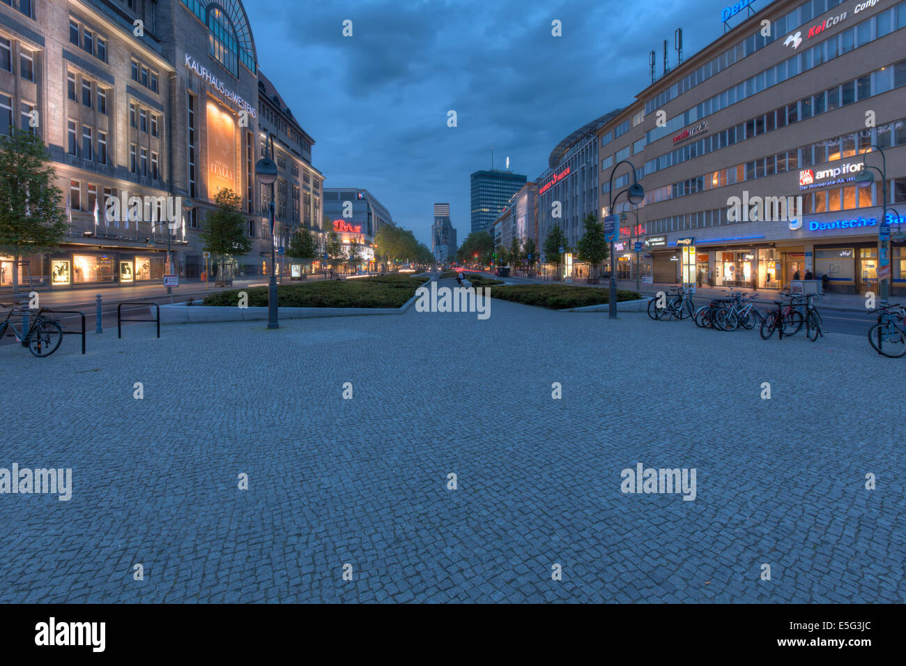 Tauentzienstrasse, one of the major shopping streets in West Berlin ...