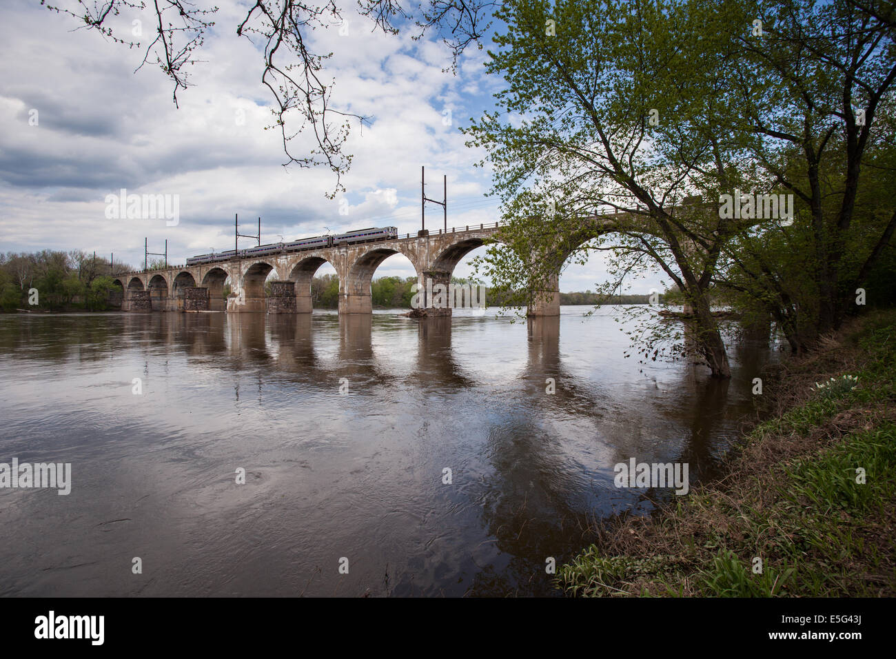 West Trenton Railroad Bridge is a concrete arch bridge carrying the CSX ...