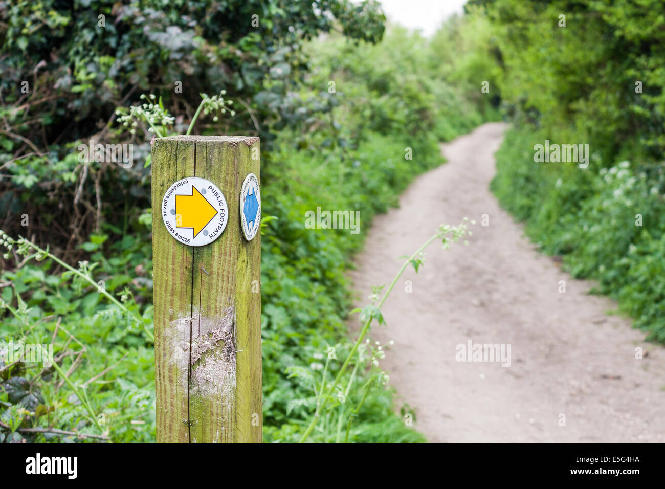 Signpost on public footpath on hi-res stock photography and images - Alamy