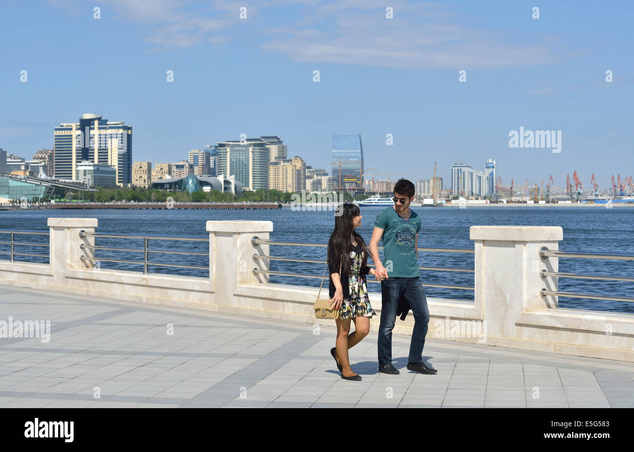 Seaside promenade, Baku, Azerbaijan Stock Photo - Alamy