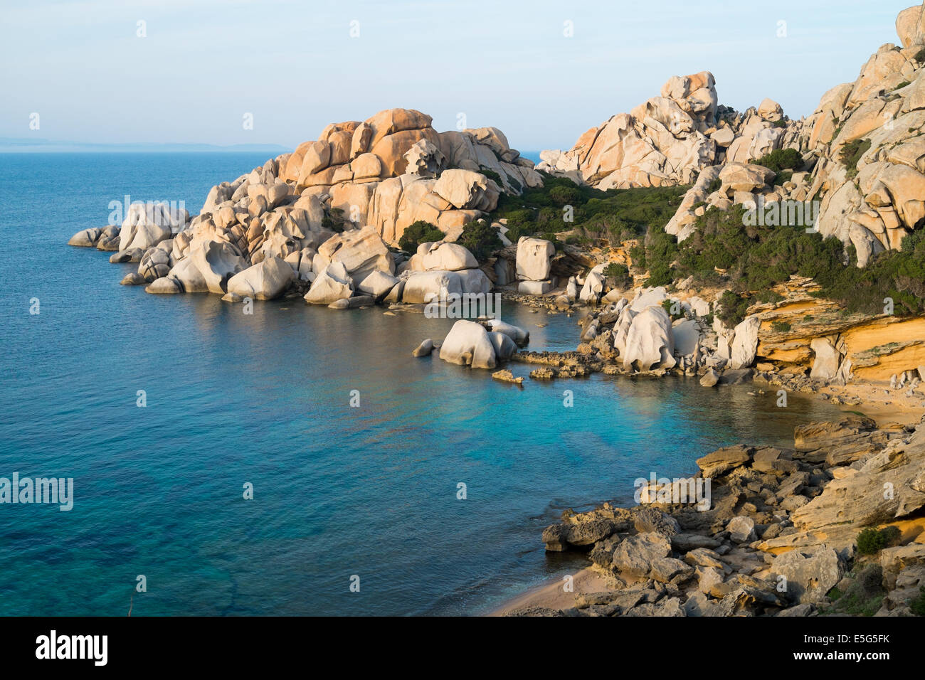 Capo Testa rock formations at sunset in Santa Teresa di Gallura ...