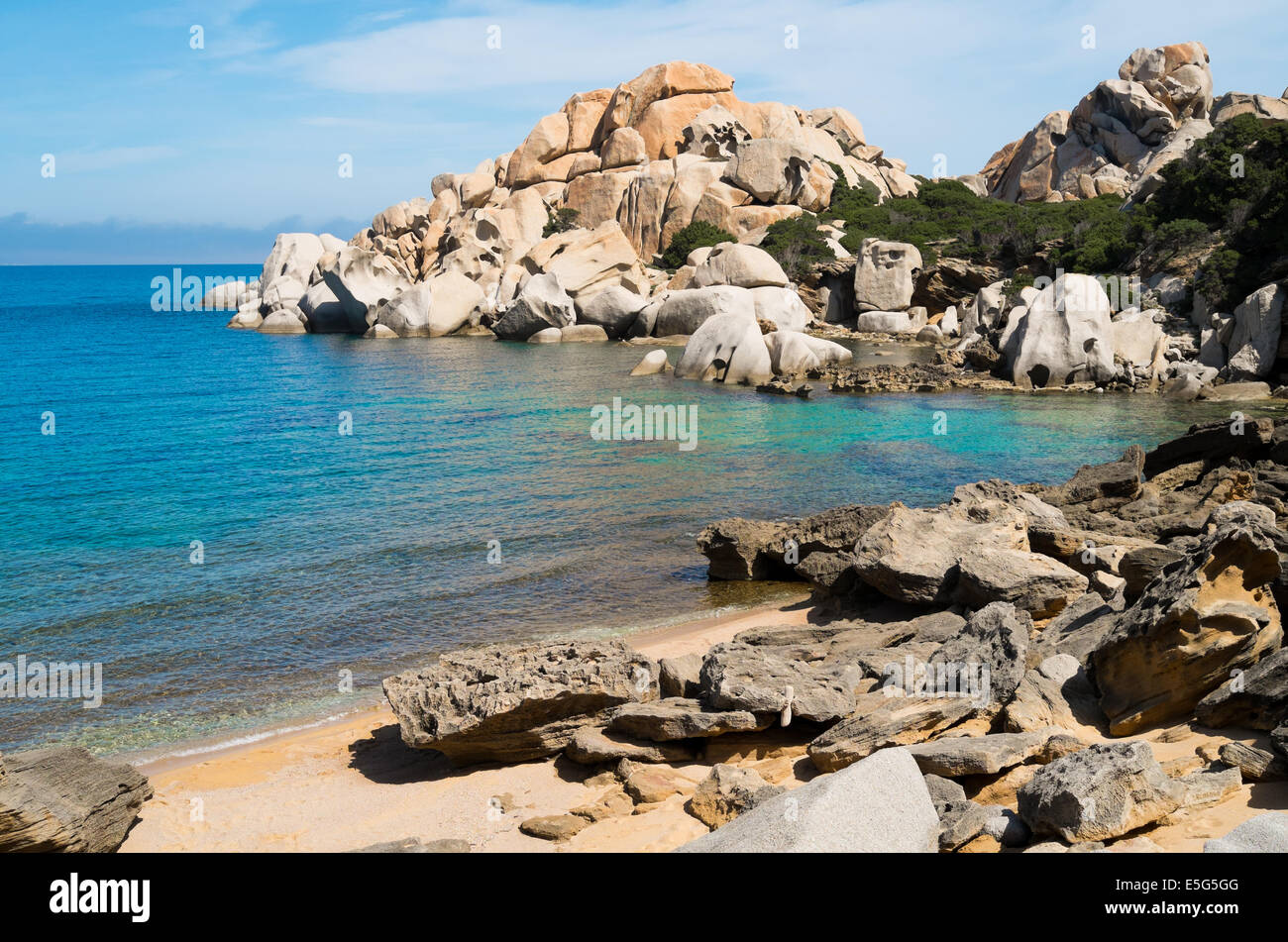 Capo Testa beach and rock formations in Santa Teresa di Gallura ...