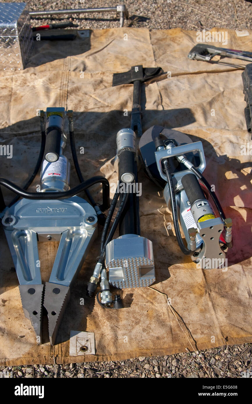 Hydraulic rescue tools hi-res stock photography and images - Alamy