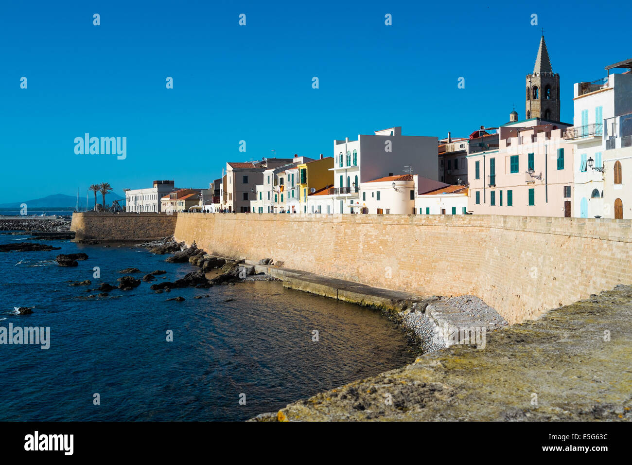 Downtown Alghero, Sardinia, Italy Stock Photo - Alamy