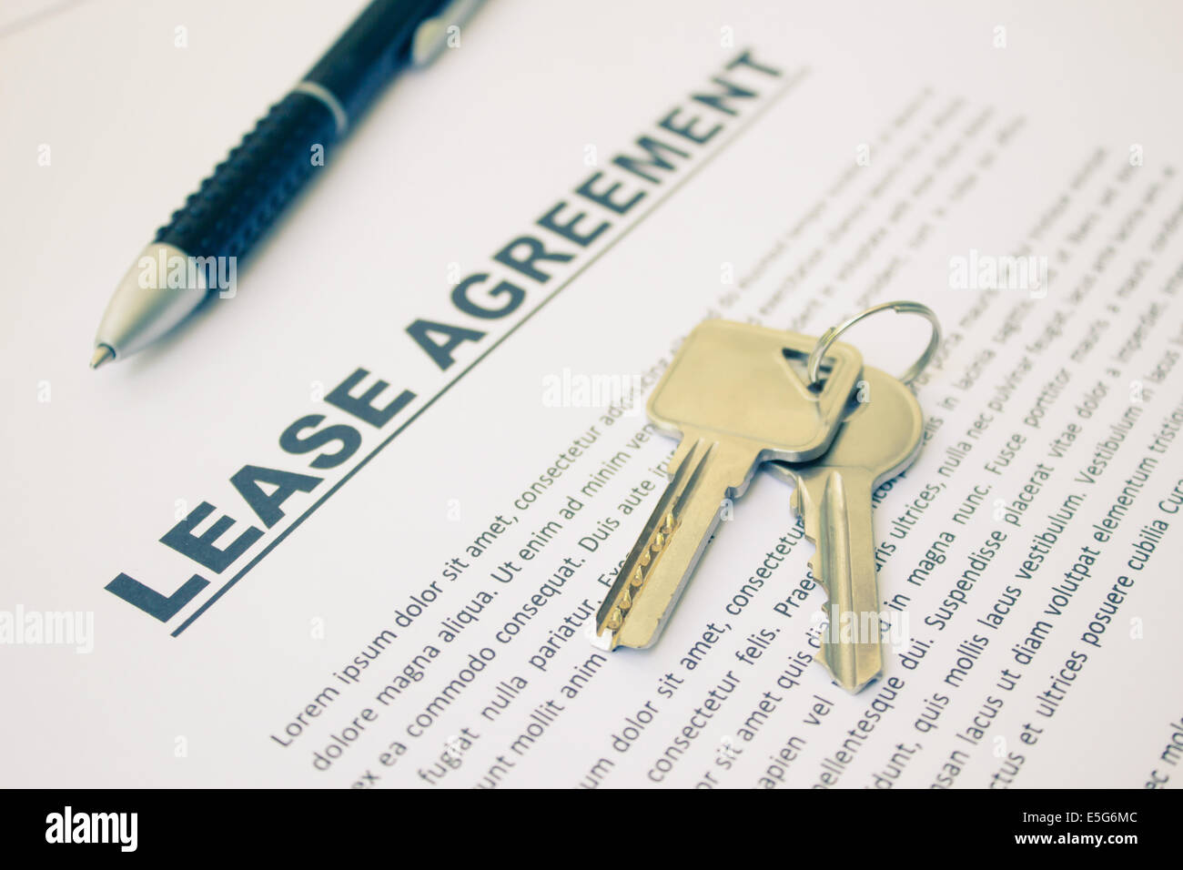 Lease Agreement,For Real Estate Concept Background Stock Photo - Alamy