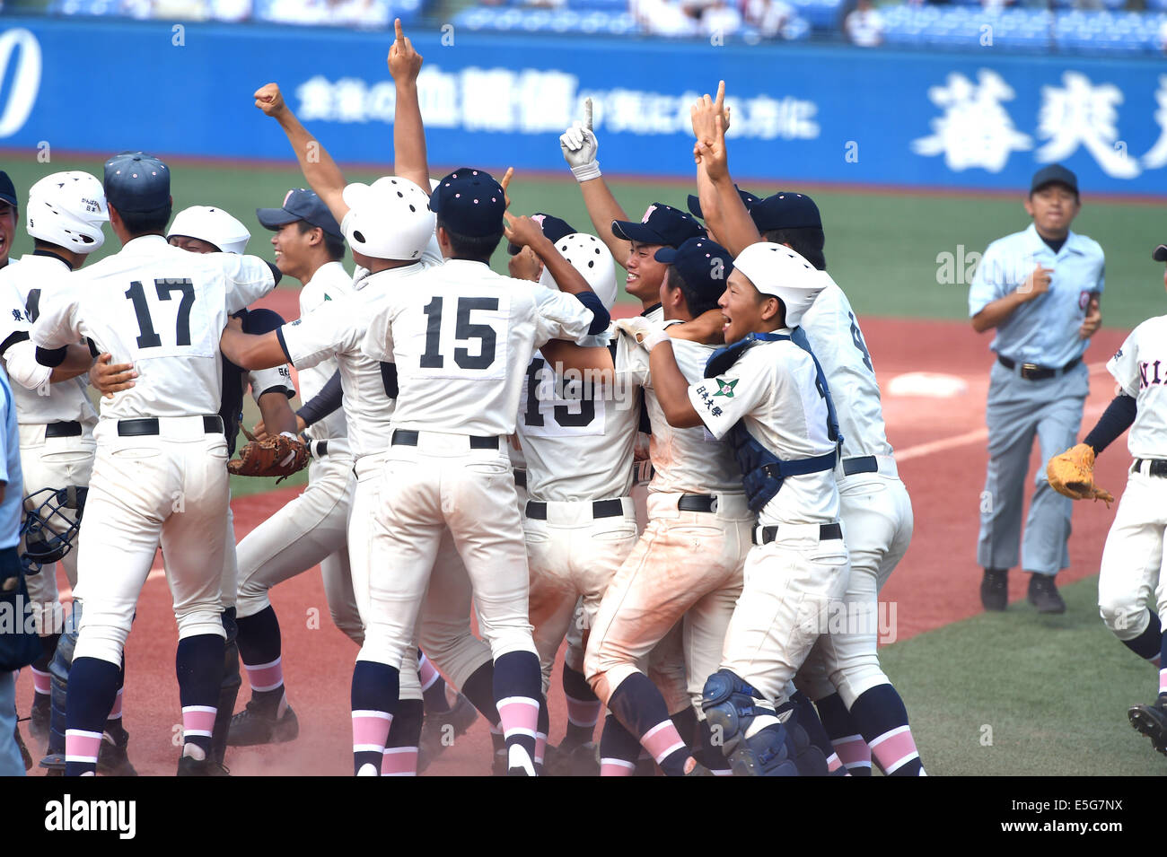 Tokyo, Japan. 28th July, 2014. Nichidai Tsurugaoka team group Baseball ...