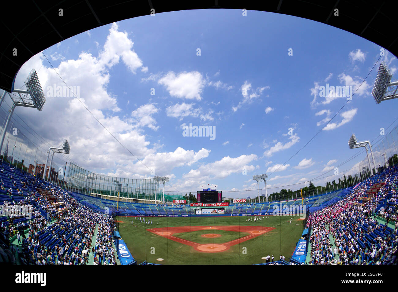 Tokyo, Japan. 28th July, 2014. Jingu Stadium Baseball : A general view ...