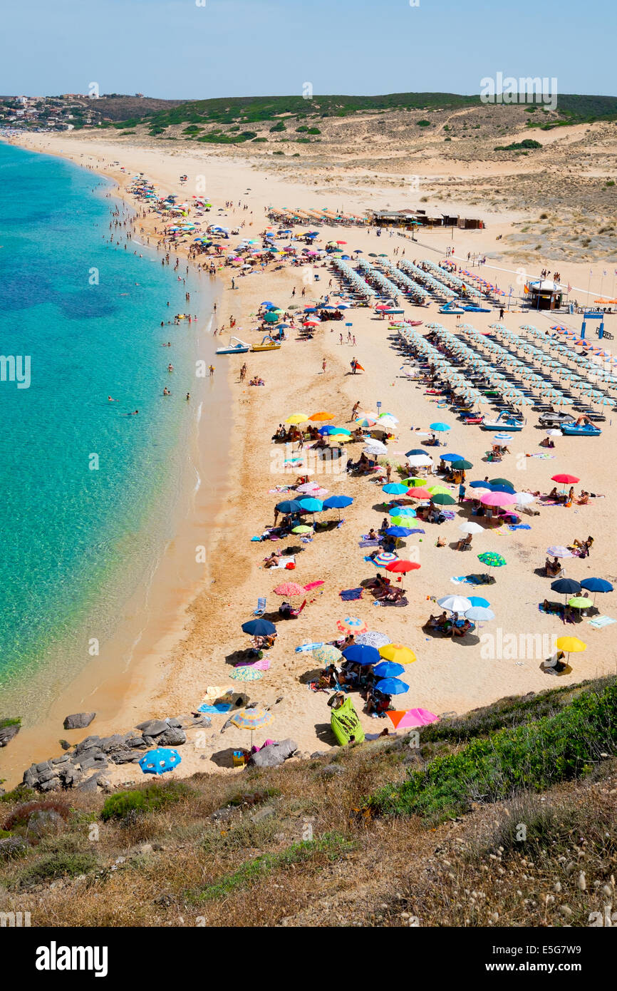 Torre dei Corsari beach along Green coast, west Sardinia, Italy Stock ...