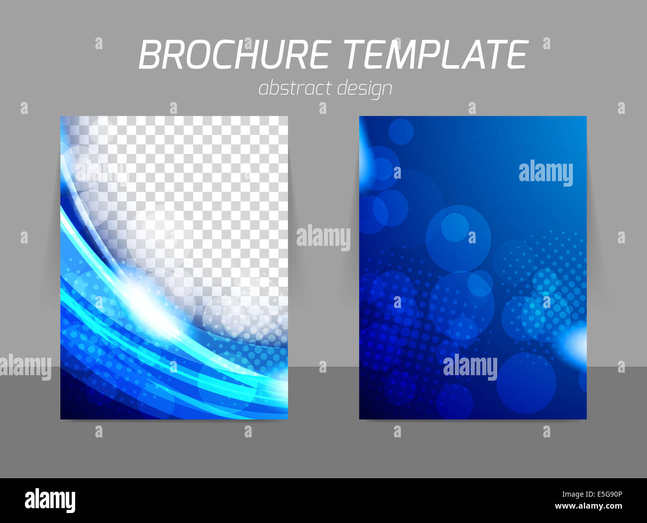 Blue flyer template design Stock Photo - Alamy