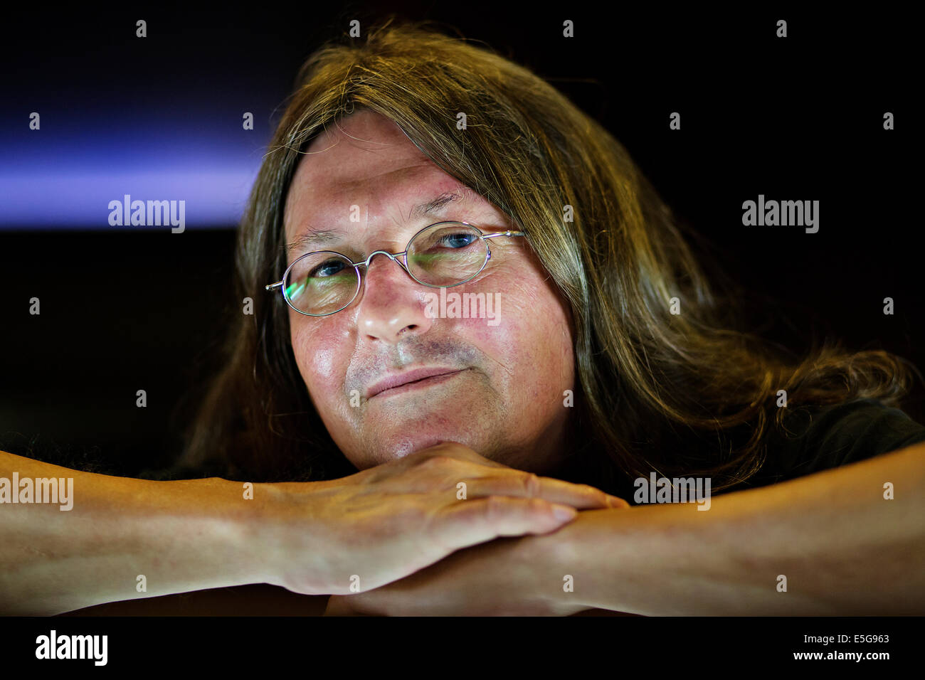Czech musician Ivan Hlas poses for a photo in the Rock Cafe in Prague ...
