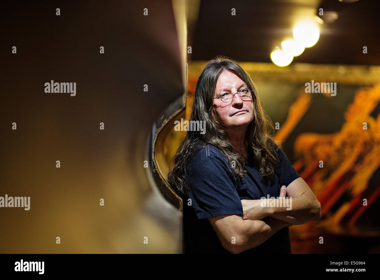 Czech musician Ivan Hlas poses for a photo in the Rock Cafe in Prague ...