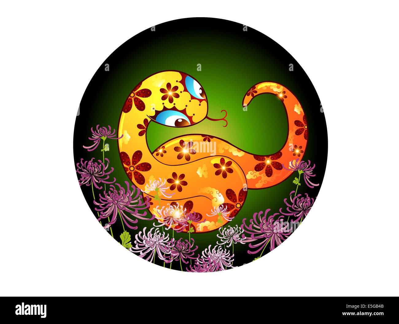 Illustration of snake Stock Photo - Alamy