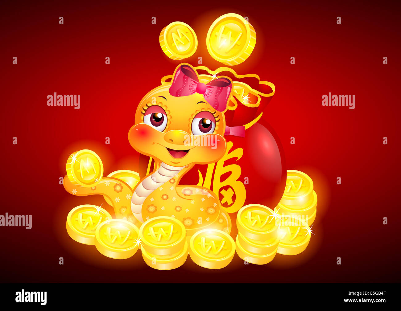 Illustration of snake Stock Photo - Alamy