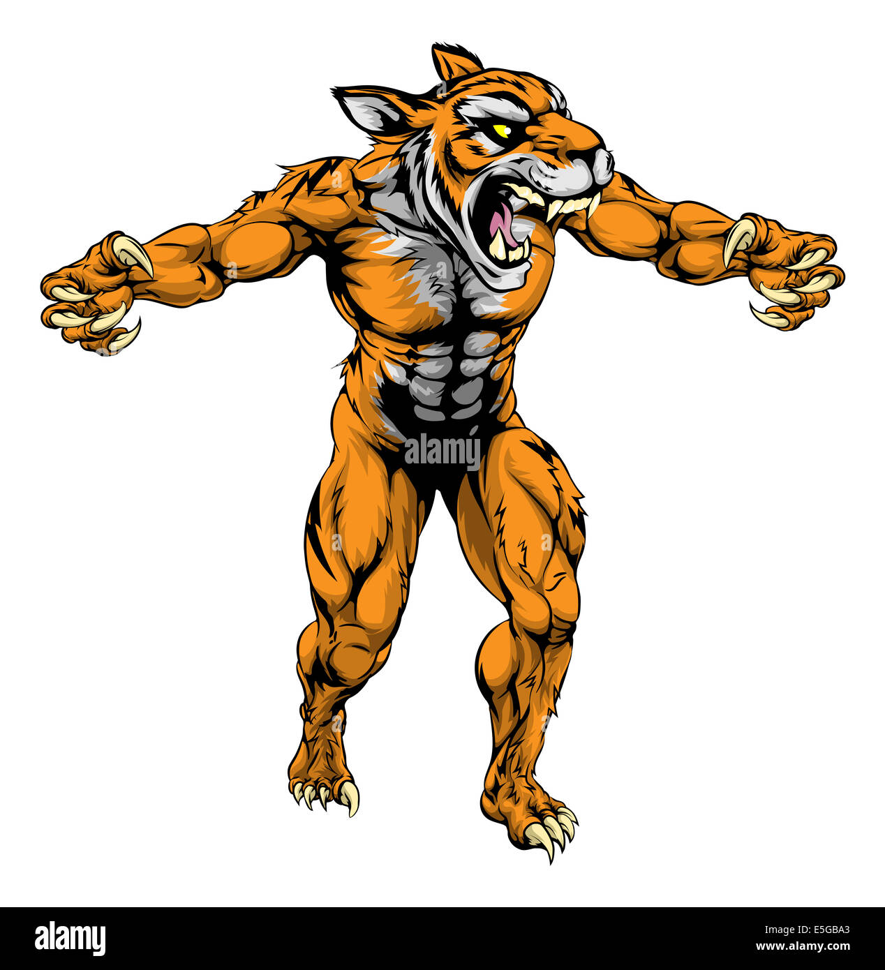 Cartoon Tiger With Claws
