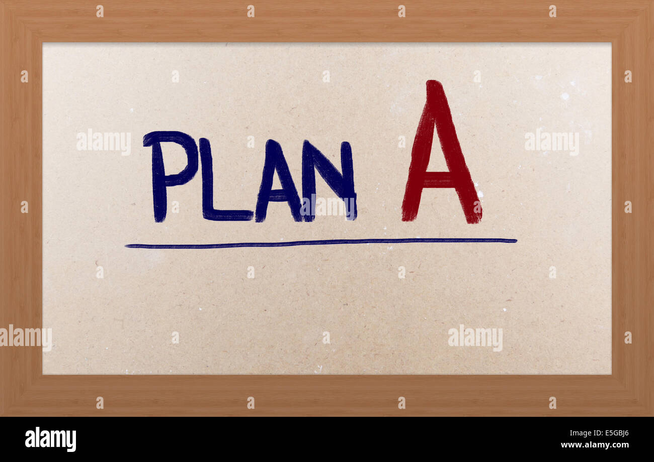 Plan A Concept Stock Photo - Alamy