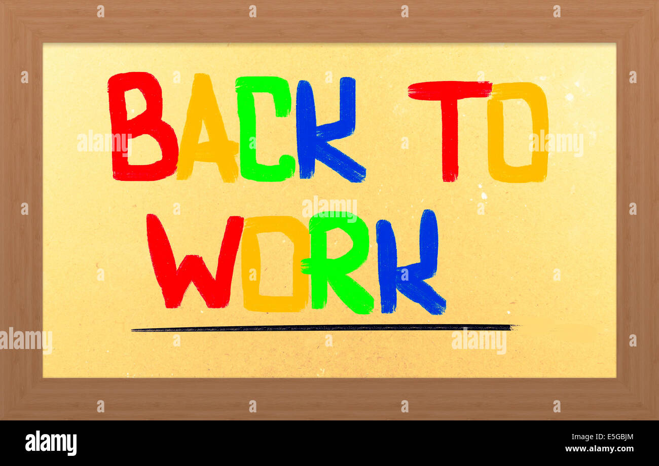 Back To Work Concept Stock Photo - Alamy