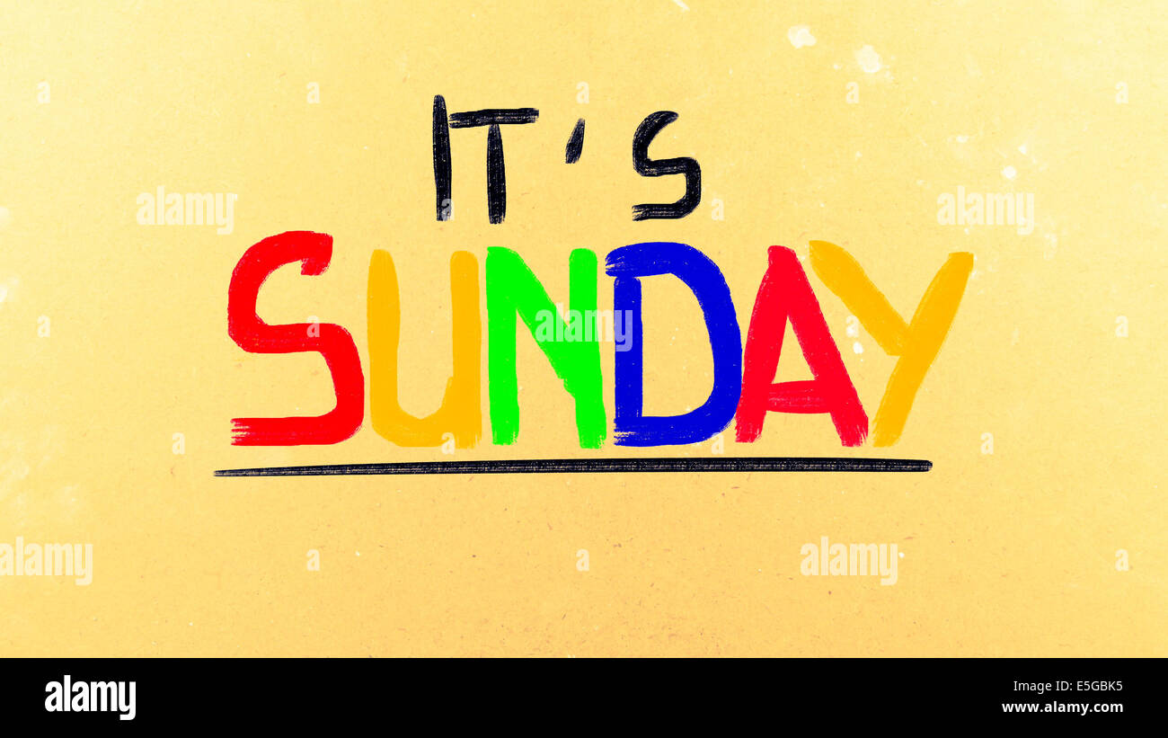 The word sunday Cut Out Stock Images & Pictures - Alamy