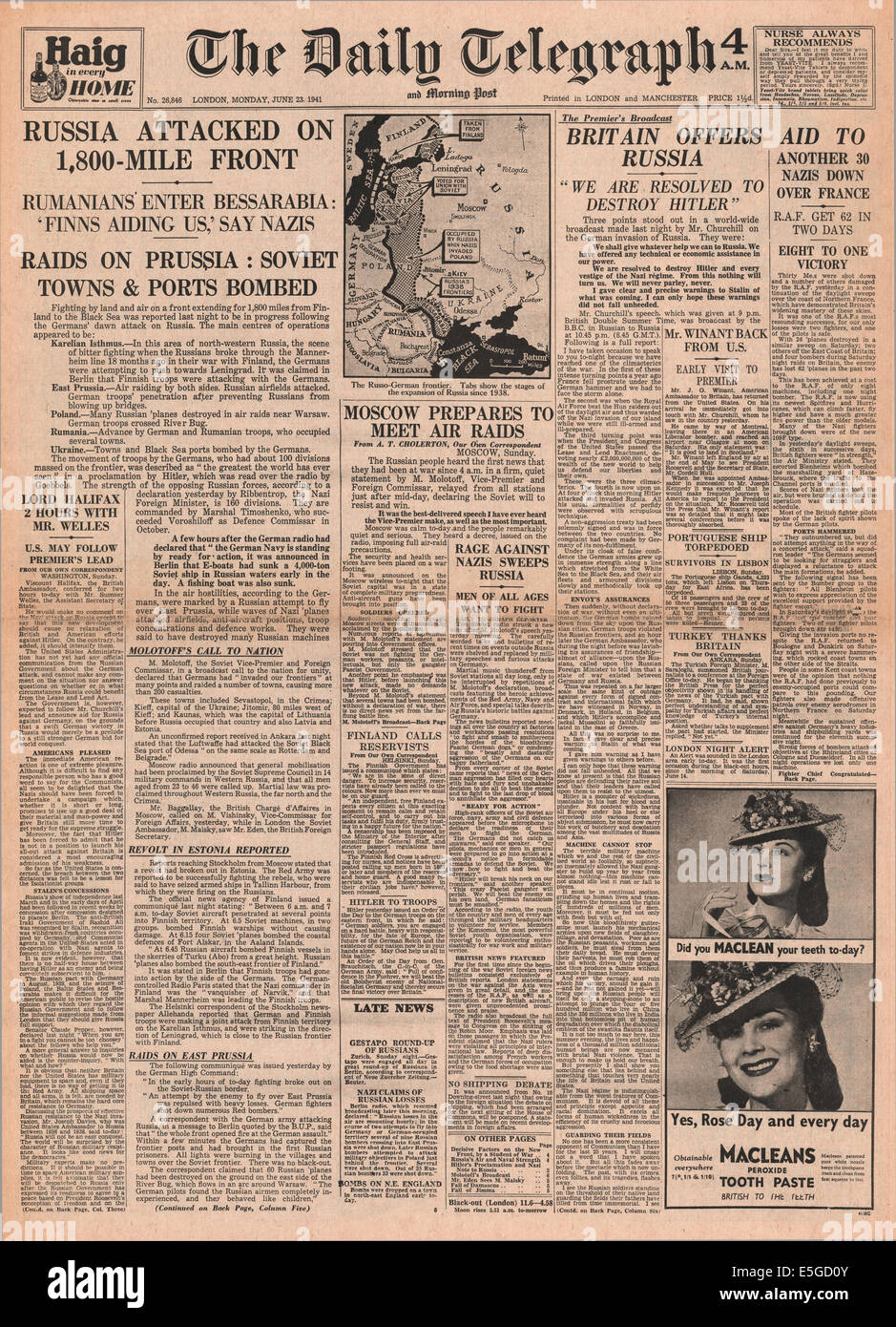Germany invades soviet union newspaper hi-res stock photography and ...