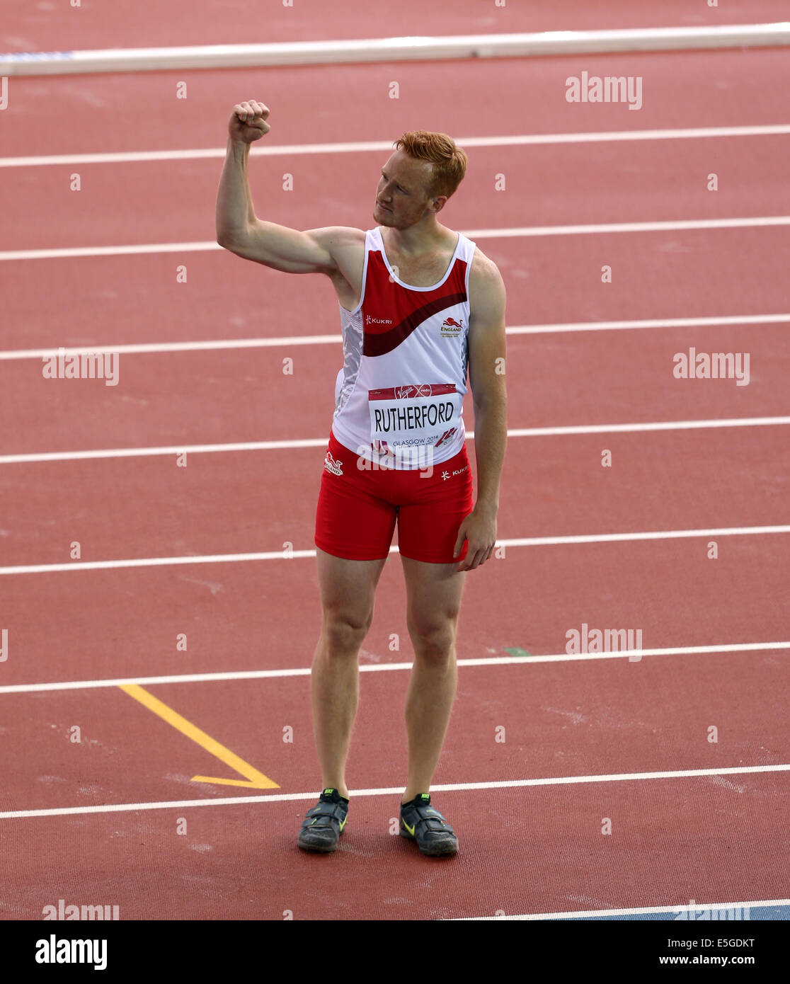 GREG RUTHERFORD WINS GOLD LONG JUMP HAMPDEN PARK GLASGOW SCOTLAND 30 ...