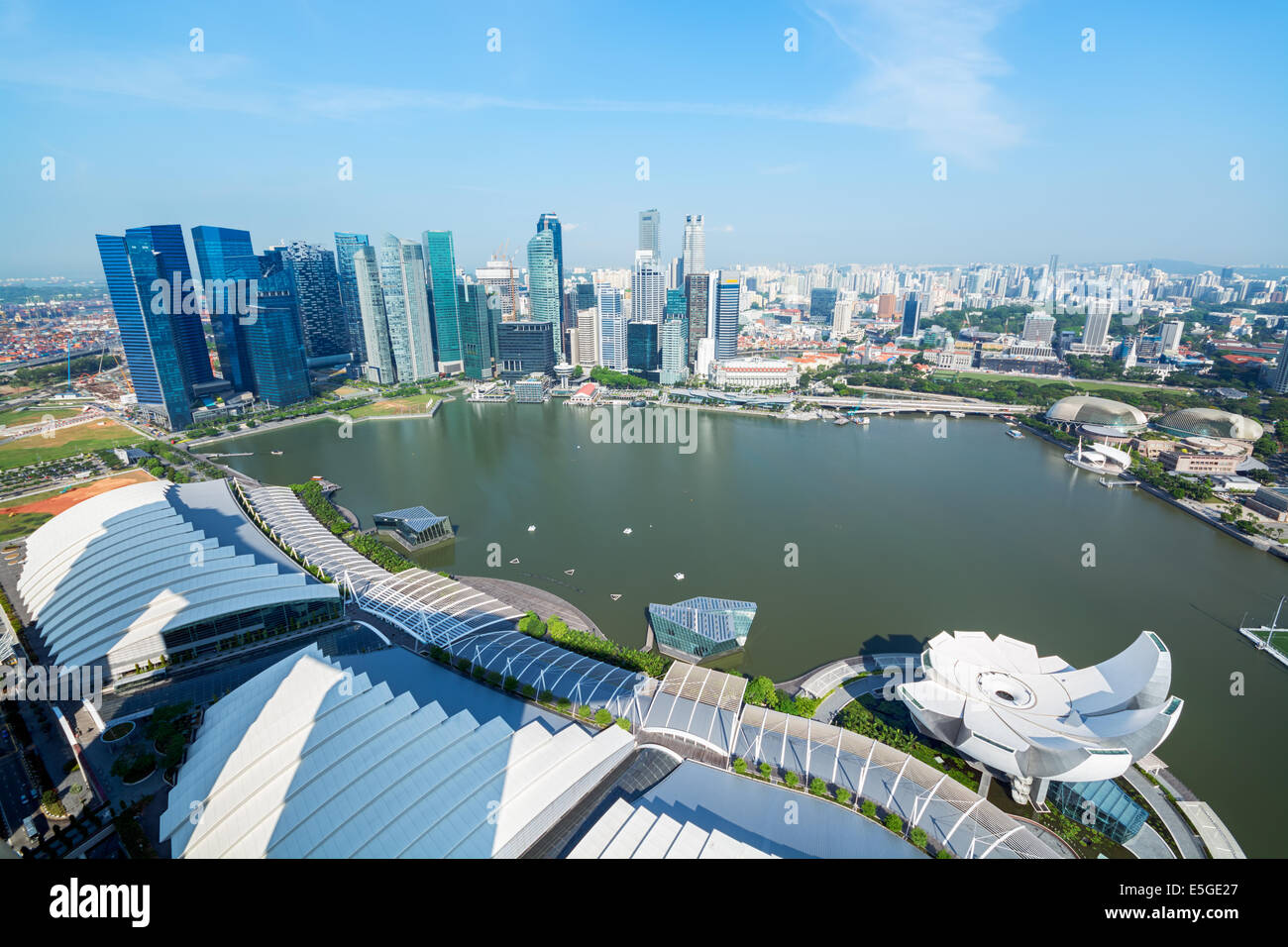 Aerial view of Singapore skyline Stock Photo - Alamy