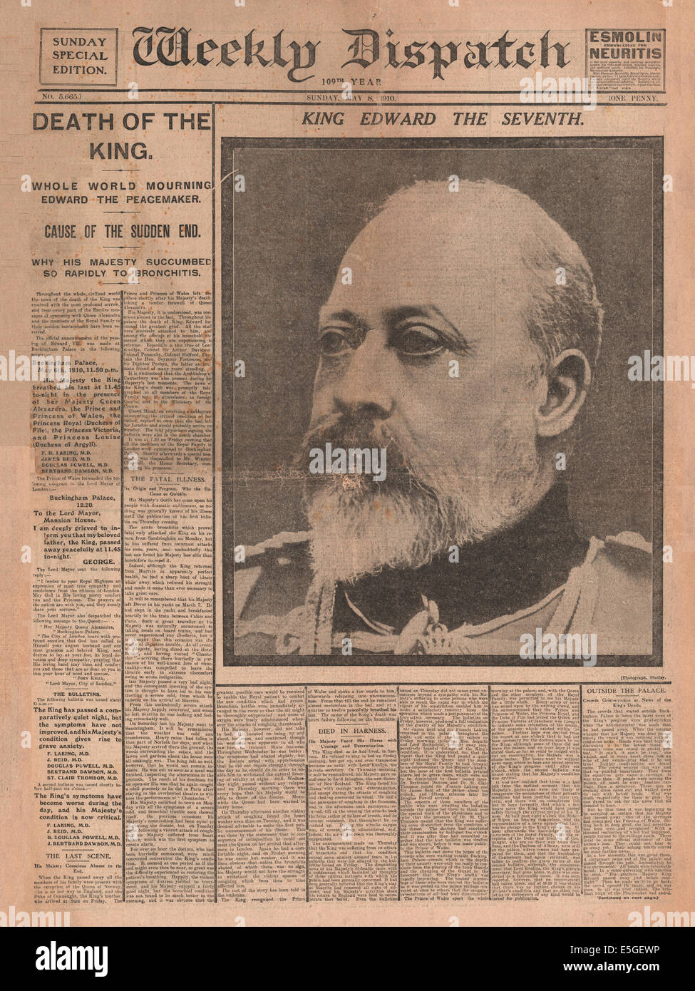 King george vi death newspaper hi-res stock photography and images - Alamy