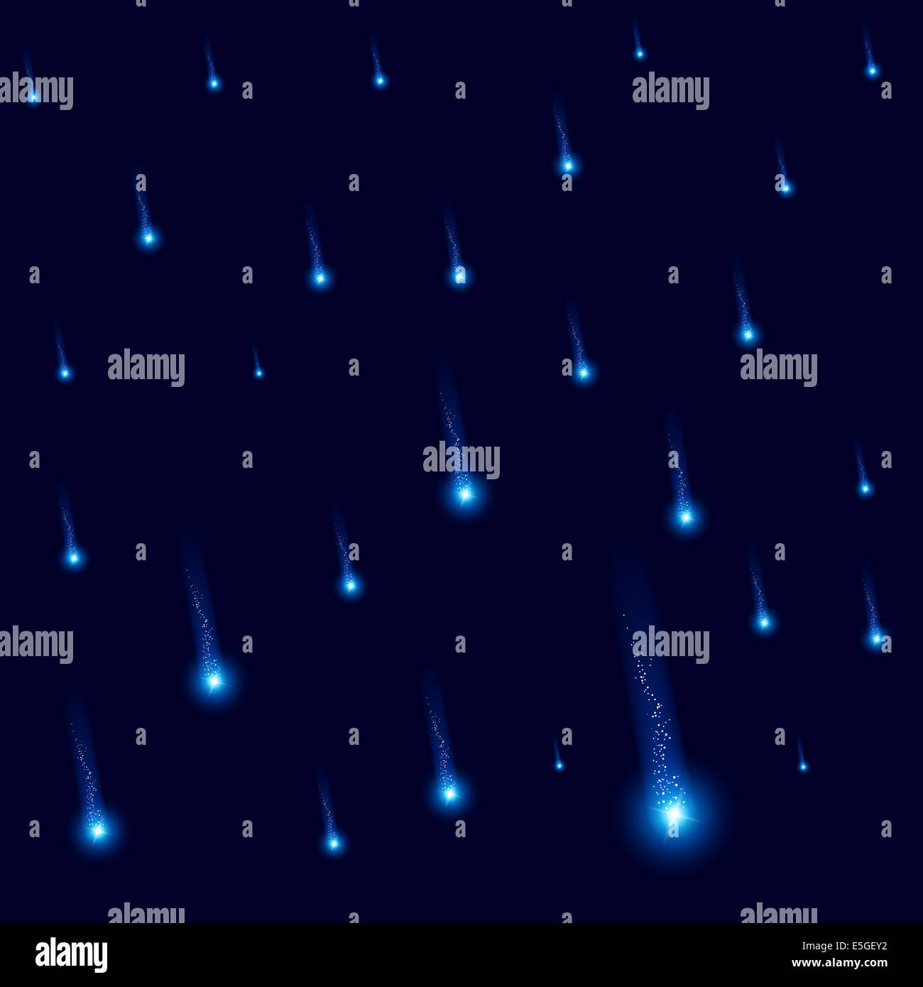 Falling stars on a dark blue background Stock Photo - Alamy