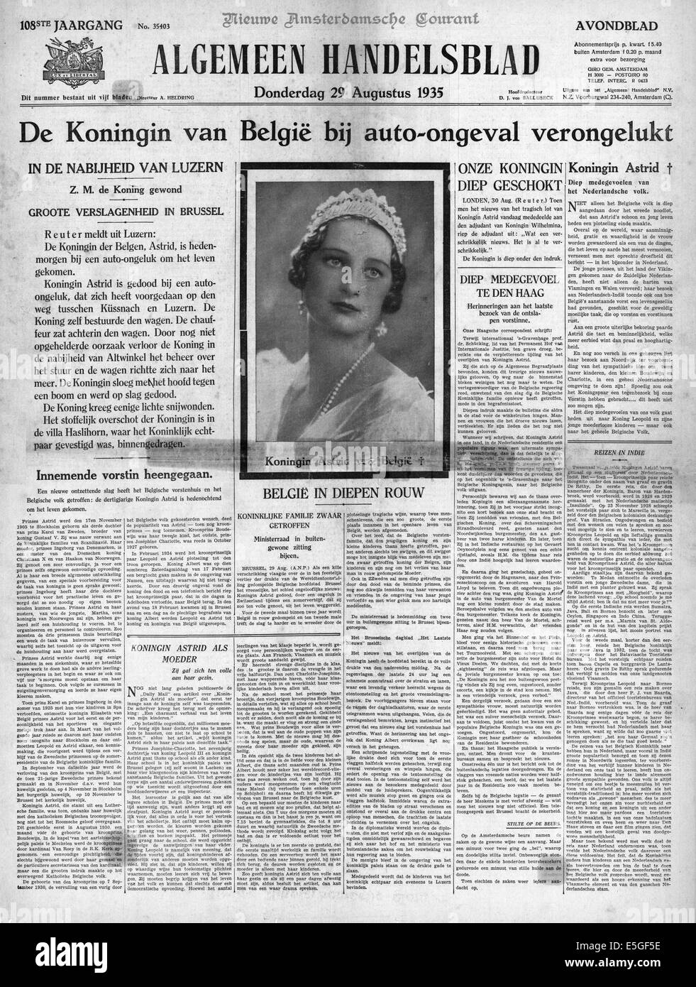 George vi death newspaper hi-res stock photography and images - Alamy