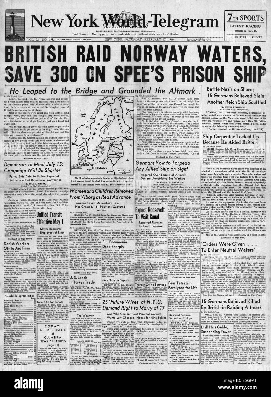 1940 world war two world war 2 newspaper headline hi-res stock ...
