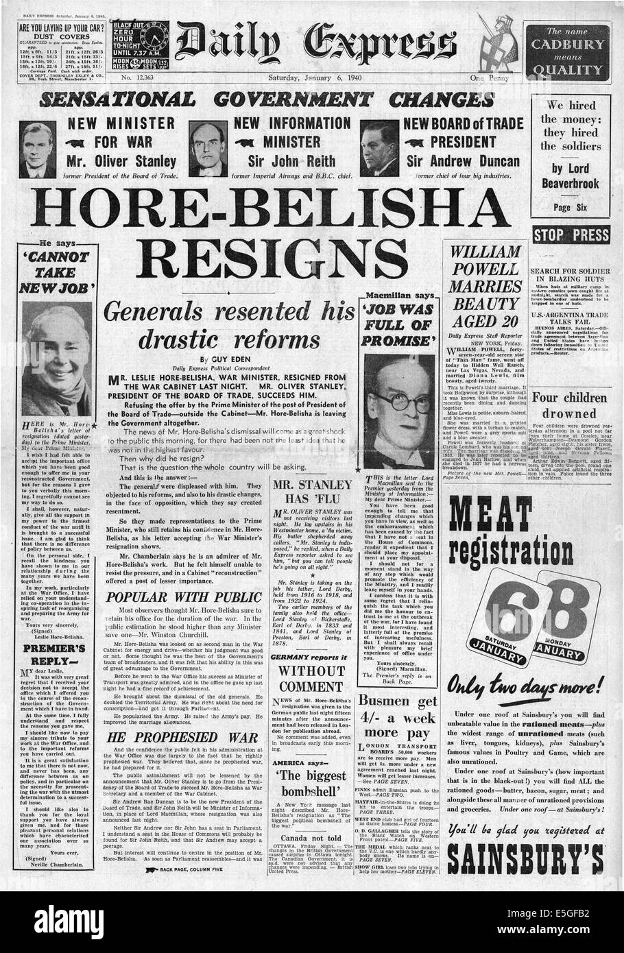 Daily express newspaper Black and White Stock Photos & Images - Alamy