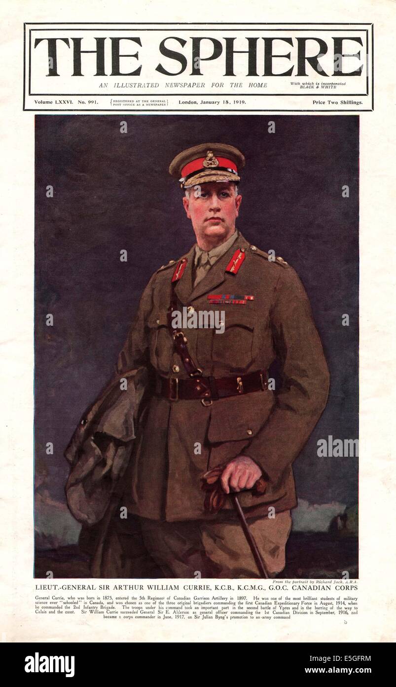 General sir arthur william currie Cut Out Stock Images & Pictures - Alamy