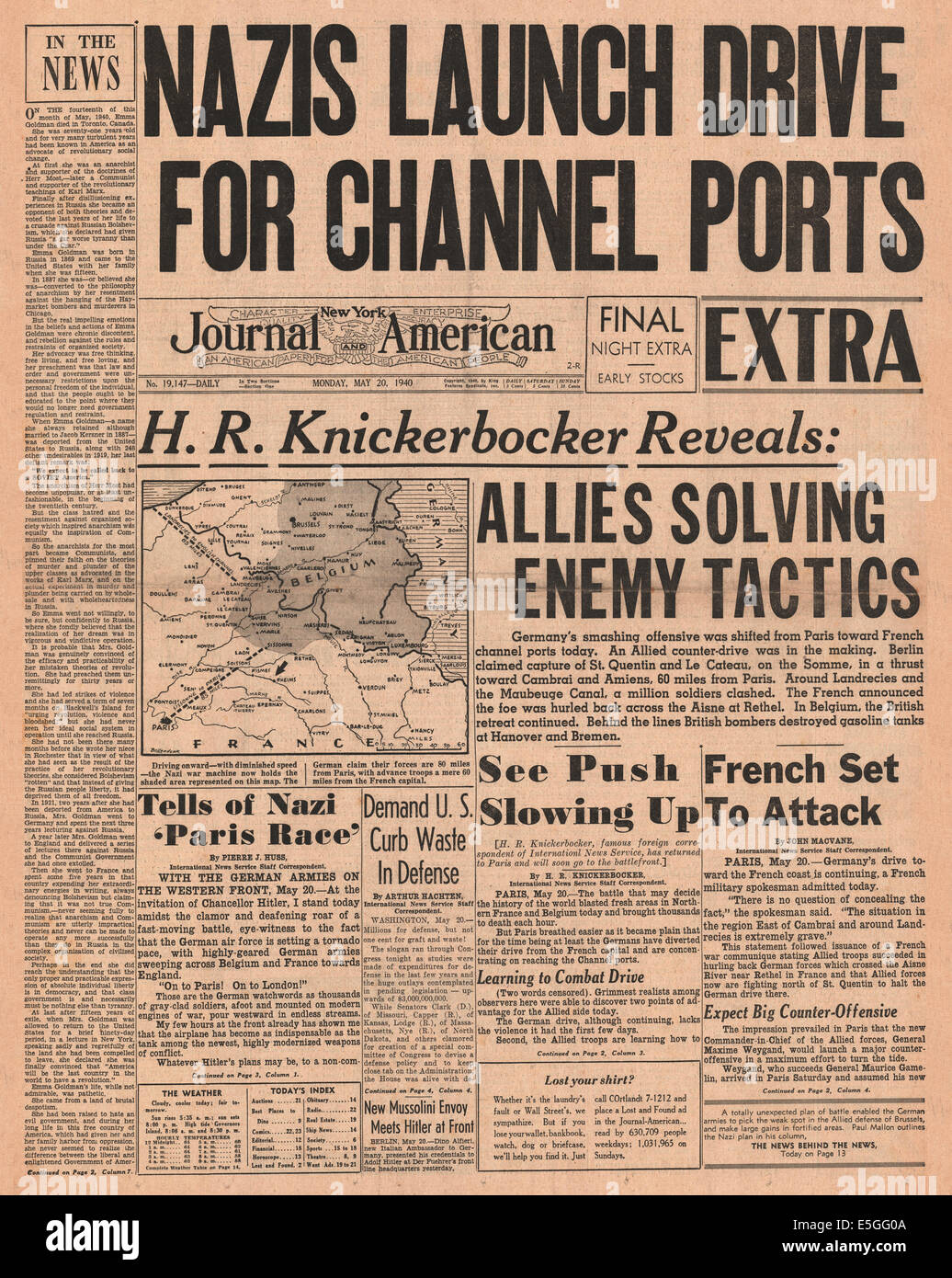 New york journal american 1940 hi-res stock photography and images - Alamy