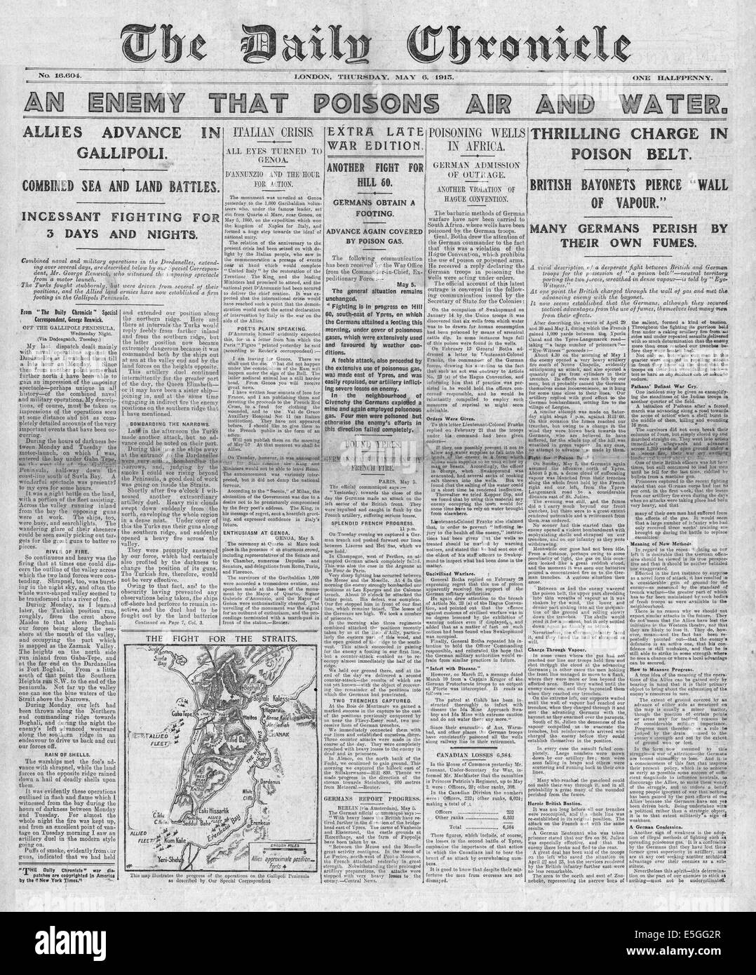 1915 front page daily newspaper hi-res stock photography and images - Alamy