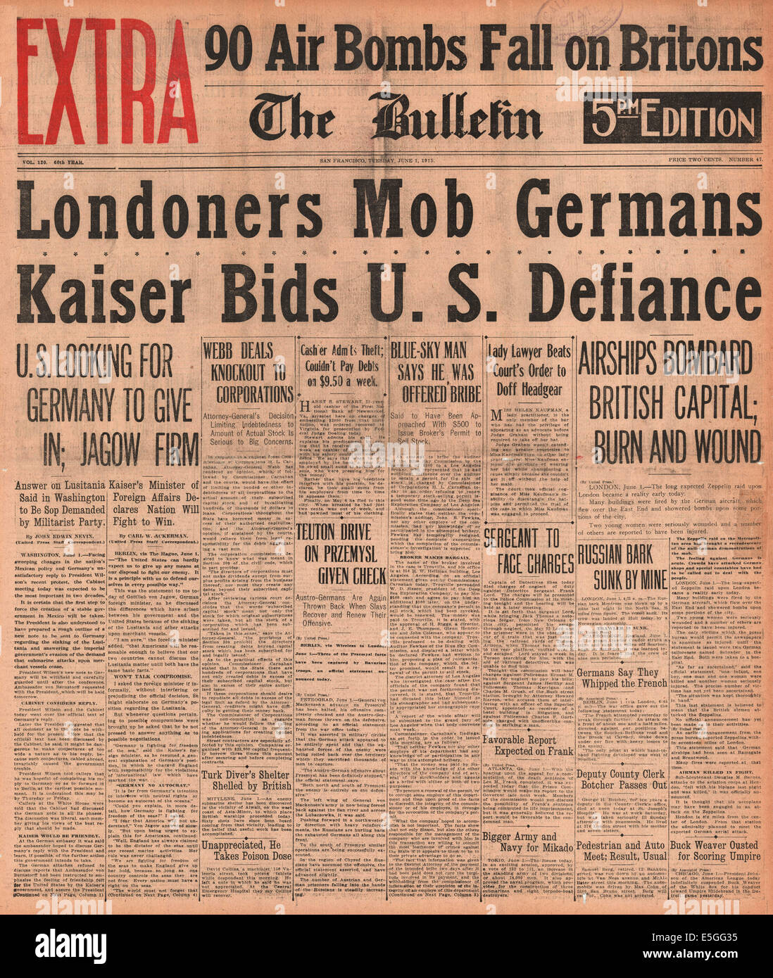 Newspaper front page riots hi-res stock photography and images - Alamy