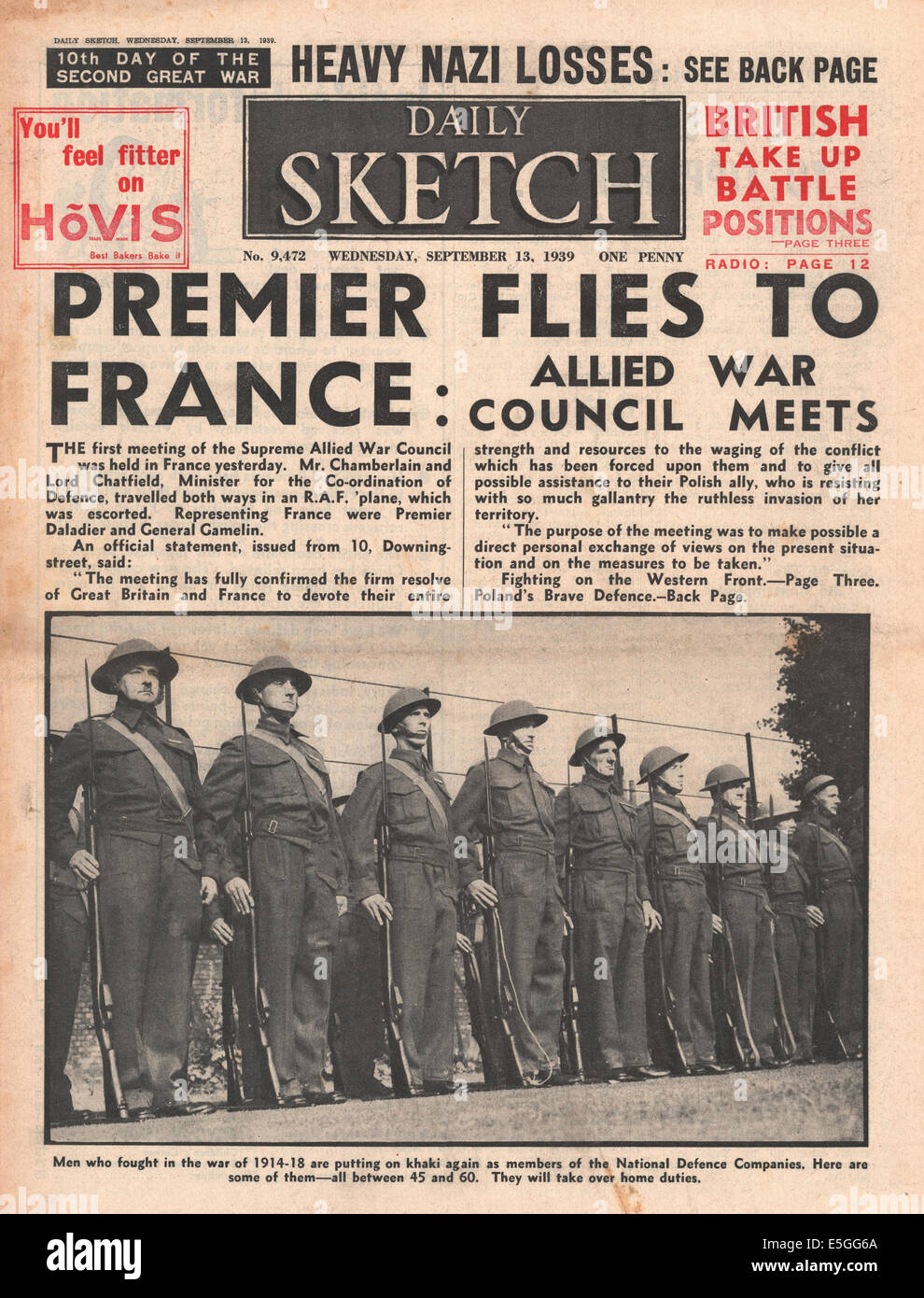 Neville chamberlain hitler 1939 hi-res stock photography and images - Alamy