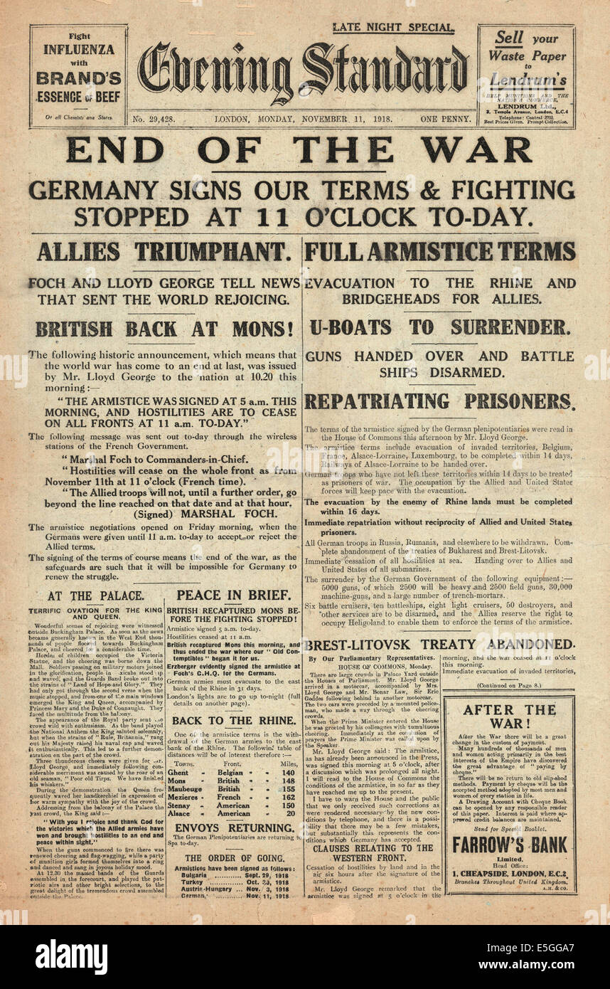 Armistice day 1918 london hi-res stock photography and images - Alamy